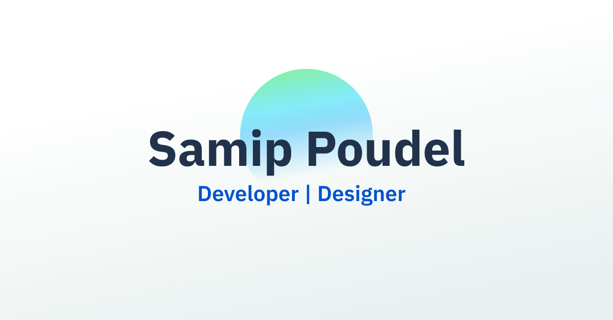 Projects | Samip Poudel